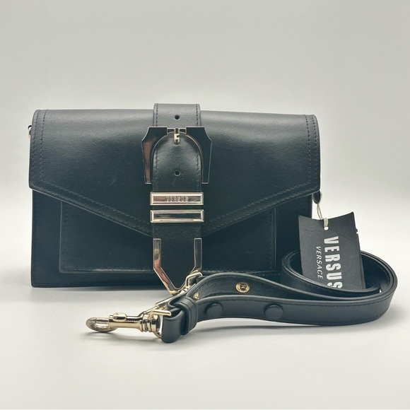 Versus Versace | Bags | Versus Versace Black Crossbody Bag With Silver ...